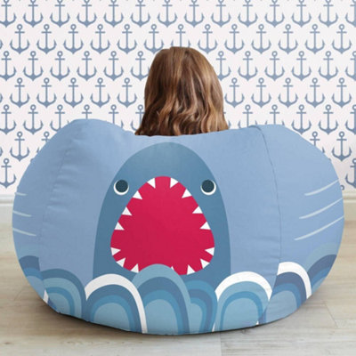 ruomfy Indoor Shark Bean Bag for Kids - Classic Animal Bean Bag Chair