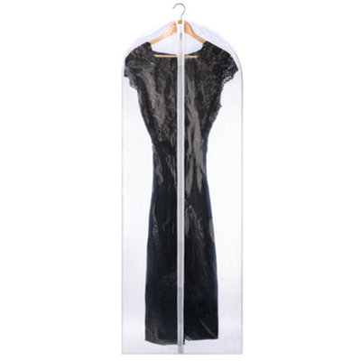 Russel 2pc Peva Clear Extra Long Garment Cover with White Trim