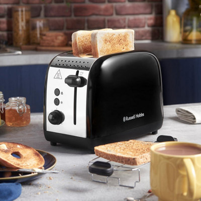 Russell Hobbs 26550 Stainless Steel 2 Slice Toaster - Long Slots with 6 ...