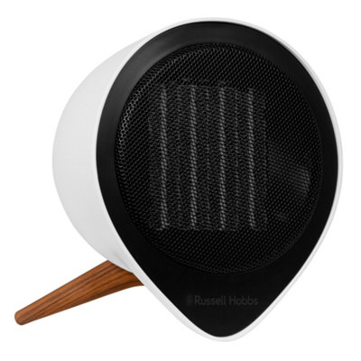 Russell Hobbs Ceramic Heater Mini Tripod 1.5kW White Scandi Wood ...