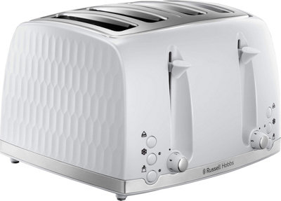 Russell Hobbs Contemporary Honeycomb Design 4 Slice Toaster at B&Q