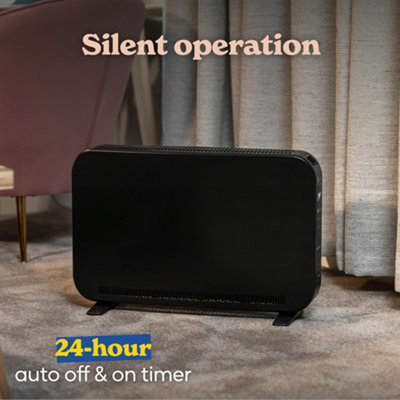 Russell Hobbs Convection Heater 2000W Digital Touch Panel Black Electric Heater with Remote ...