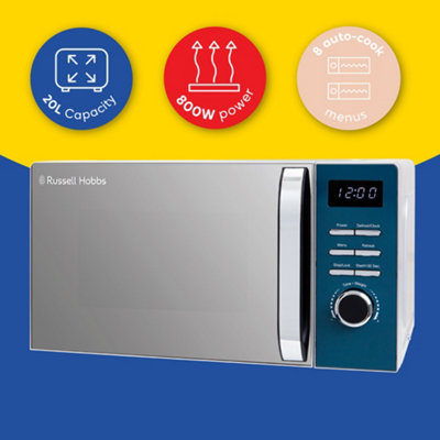 Russell Hobbs Digital Microwave 20L 800W Ocean Blue with Defrost ...