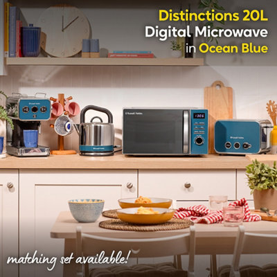 Russell Hobbs Digital Microwave 20L 800W Ocean Blue with Defrost ...