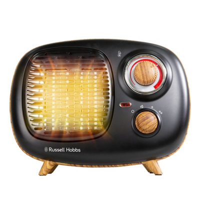Russell Hobbs Fan Heater Scandi Wood Effect 1500W Portable Electric ...
