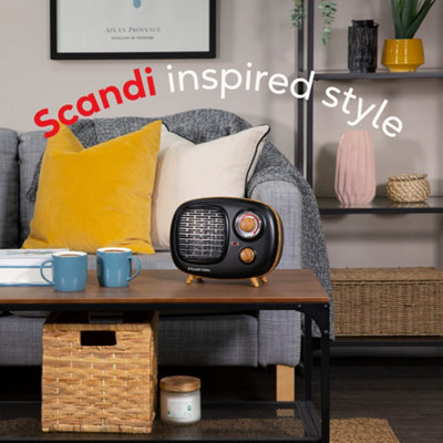 Russell Hobbs Fan Heater Scandi Wood Effect 1500W Portable Electric ...