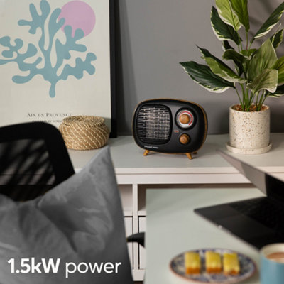 Russell Hobbs Fan Heater Scandi Wood Effect 1500W Portable Electric ...