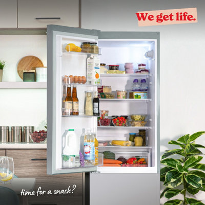 Russell Hobbs Fridge Freezer in Silver 288L 70/30 Freestanding ...