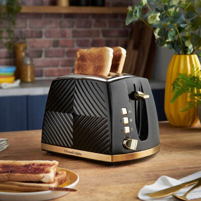Russell Hobbs Groove 2-Slice Toaster Black