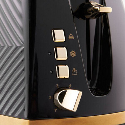 Russell Hobbs Groove 2-Slice Toaster Black
