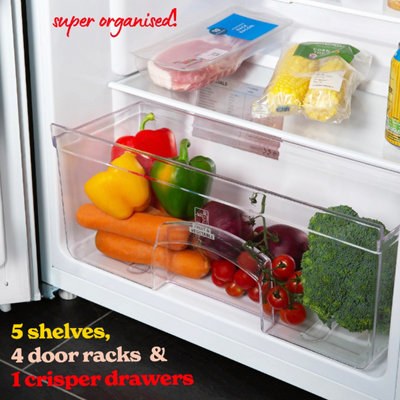 Russell Hobbs Larder Fridge 242L 143cm Tall Freestanding White ...