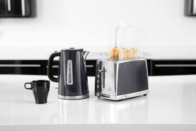 Russell Hobbs Luna Grey 2 Slice Toaster