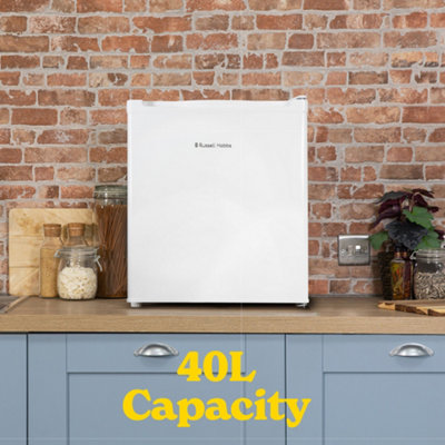 Russell Hobbs Mini Fridge 40L White Quiet Larder Fridge RHTTLF2E1W