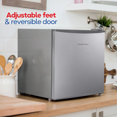 Russell Hobbs Mini Fridge 43L Table Top Fridge with Ice Box Silver ...