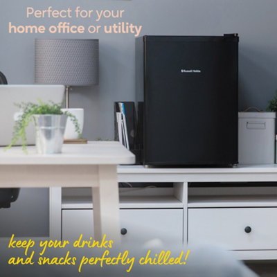 RUSSELL HOBBS MINI FRIDGE 67L BLACK TABLE TOP & COOLER WITH ICE BOX ...