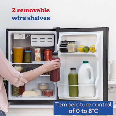 Russell Hobbs Mini Fridge 67L Black Table Top & Cooler with Ice Box ...