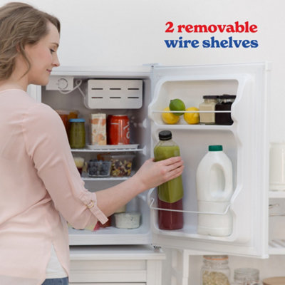 Russell Hobbs Mini Fridge 67L White Table Top & Cooler with Ice Box ...