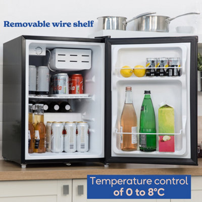 Russell Hobbs Mini Fridge Lockable 67L Black Table Top Ice Box ...