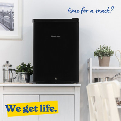 Russell Hobbs Mini Fridge Lockable 67L Black Table Top Ice Box ...