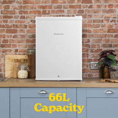 Russell Hobbs Mini Fridge Lockable 67L White Table Top Ice Box ...