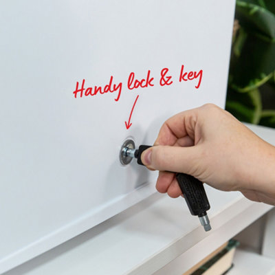 Russell Hobbs Mini Fridge Lockable 67L White Table Top Ice Box ...