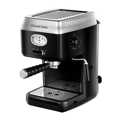Russell Hobbs Retro Espresso Machine & Frother Black - 28251