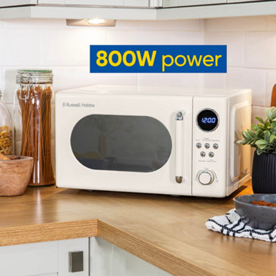 RUSSELL HOBBS RHM2044C RETRO 20 LITRE CREAM DIGITAL MICROWAVE