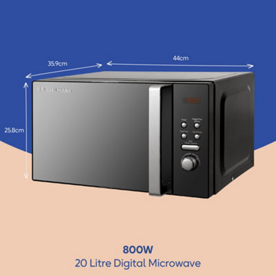 Russell Hobbs RHM2063 AH 20 Litre 800W Black Digital Solo Microwave