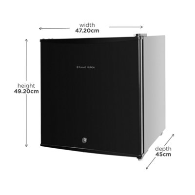 Russell Hobbs RHTTLF1B-LCK Lockable Table Top Fridge in Black | DIY at B&Q
