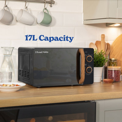 Russell Hobbs Scandi Microwave 17 Litre 700W Black Wood Effect Manual ...