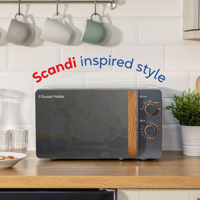 Russell Hobbs Scandi Microwave 17 Litre 700W Grey Wood Effect Manual ...