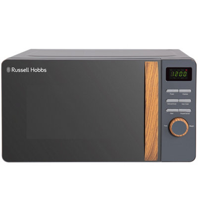 Russell Hobbs Scandi Microwave 17 Litre 700W Matt Grey Wood Effect ...