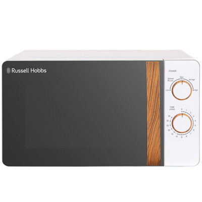 Russell Hobbs Scandi Microwave 17 Litre 700W White Wood Effect Manual ...