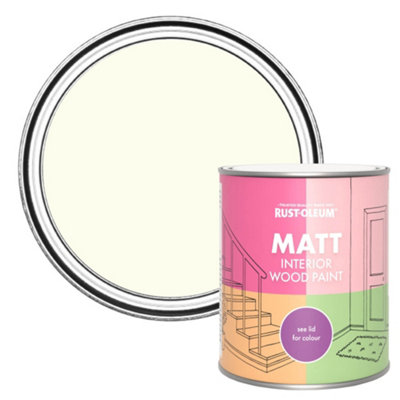 Rust-Oleum Antique White Matt Interior Wood Paint 750ml | DIY at B&Q