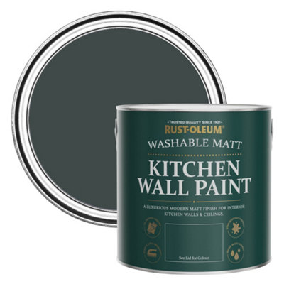 Rust-Oleum Black Sand Matt Kitchen Wall Paint 2.5l | DIY at B&Q