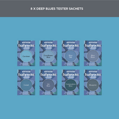 Rust-Oleum Blue Bathroom Wall & Ceiling Paint Tester Samples - 10ml ...
