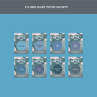 Rust-Oleum Blue Matt uPVC Paint Tester Samples - 10ml | DIY at B&Q