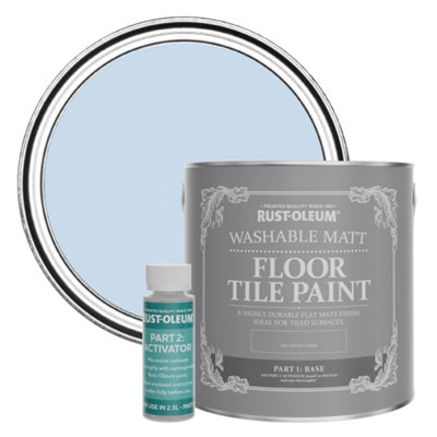 Rust-Oleum Blue Sky Washable Matt Floor Tile Paint 2.5L | DIY at B&Q