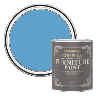 Rust-Oleum Cerulean Satin Furniture Paint 750ml | DIY at B&Q