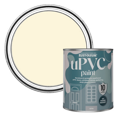 Rust-Oleum Clotted Cream Satin UPVC Paint 750ml | DIY at B&Q