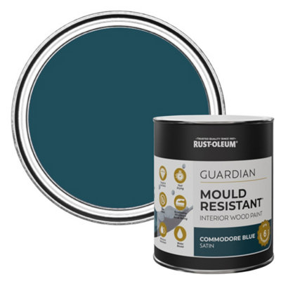 Rust-Oleum Commodore Blue Guardian Satin Mould Resistant Interior Wood ...