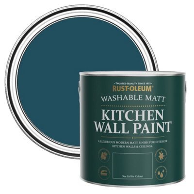 Rust-Oleum Commodore Blue Matt Kitchen Wall Paint 2.5L | DIY at B&Q