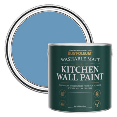 Rust-Oleum Cornflower Blue Matt Kitchen Wall Paint 2.5l | DIY at B&Q