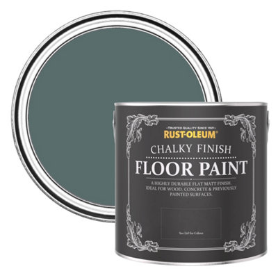 Rust-Oleum Deep Sea Chalky Finish Floor Paint 2.5L | DIY at B&Q