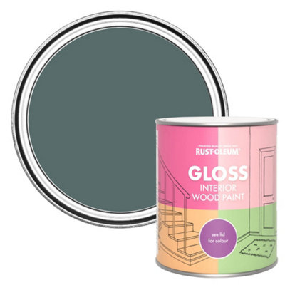Rust-Oleum Deep Sea Gloss Interior Wood Paint 750ml | DIY at B&Q