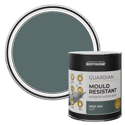 Rust-Oleum Deep Sea Guardian Matt Mould Resistant Interior Wood Paint 750ml
