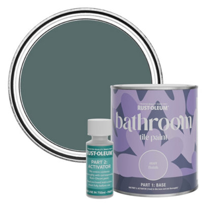 Rust-Oleum Deep Sea Matt Bathroom Tile Paint 750ml | DIY at B&Q
