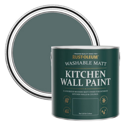 Rust-Oleum Deep Sea Matt Kitchen Wall Paint 2.5l | DIY at B&Q