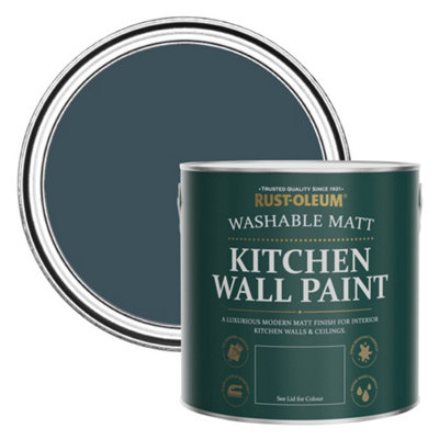 Rust-Oleum Evening Blue Matt Kitchen Wall Paint 2.5l | DIY at B&Q