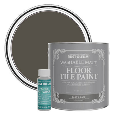 Rust-Oleum Fallow Washable Matt Floor Tile Paint 2.5L | DIY at B&Q
